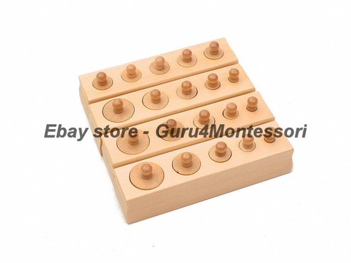 NEW Montessori Sensorial Material - Family Set - MINI Knobbed Cylinder ...
