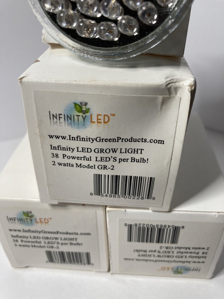 Infinity Green Products - LED Grow light - 38 LED’s Per Bulb - 3 New ...