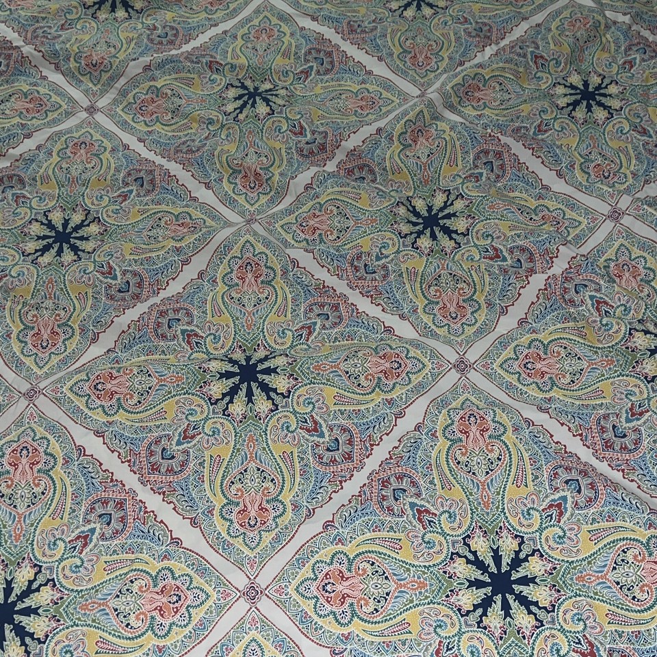 Pottery Barn Full Queen Penelope Medallion Organic Cotton Duvet Cover ...