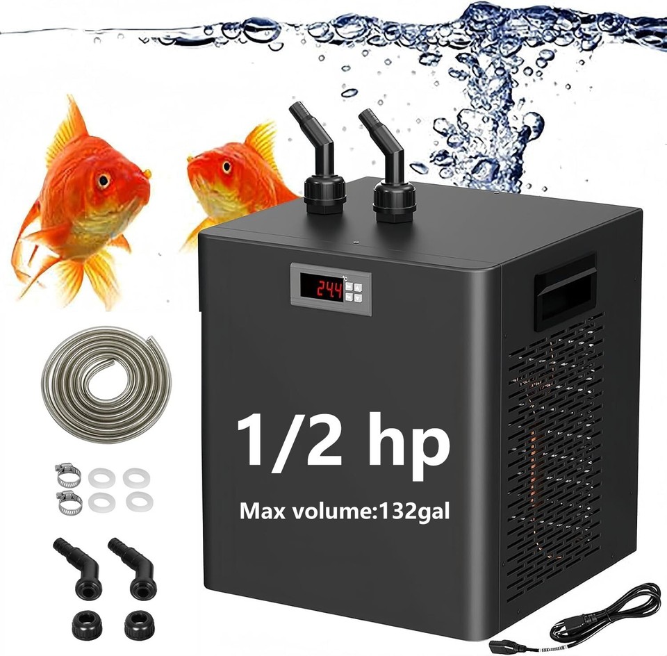 Aquarium Chiller 1/3 HP 1/2 HP Water Chiller for Cold Plunge, Ice Bath ...