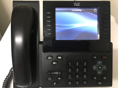 Group of 2 Cisco VoIP Office Phones, Model CP-9971,Touchscreen Wi-FI ...