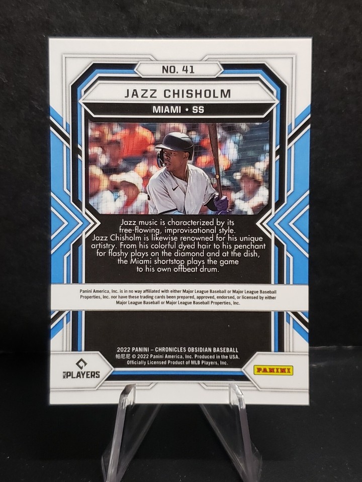 2022 Panini Chronicles Obsidian Jazz Chisholm #41 Marlins | eBay