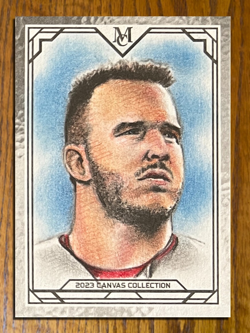 2023 Topps Museum Canvas Original Sketch Card - Mike Trout 1 of 1 ...
