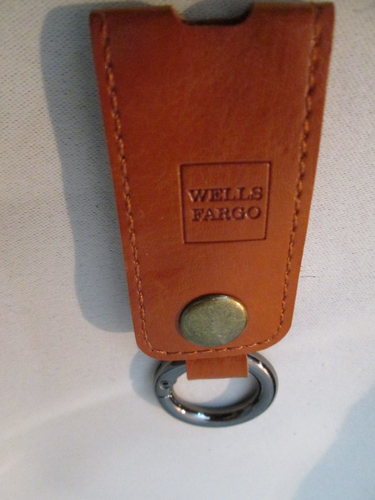 WELLS FARGO LEATHER KEY COVER KEYCHAIN | eBay