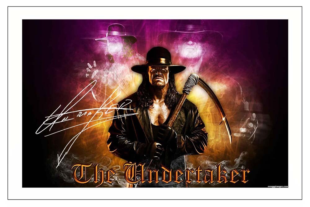 THE UNDERTAKER SIGNED AUTOGRAPH PHOTO PRINT WWE WRESTLING | eBay UK