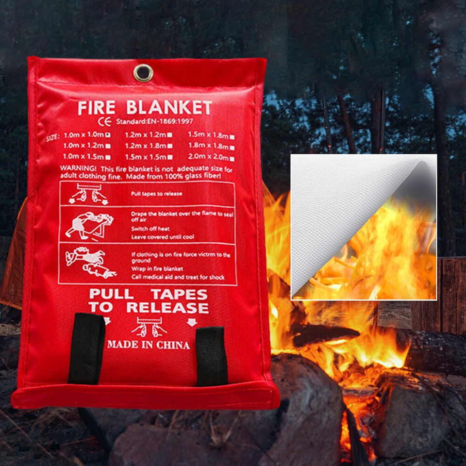 Fire Blanket Fire Suppression Blanket Flame Retardant Protection (1.5 X ...