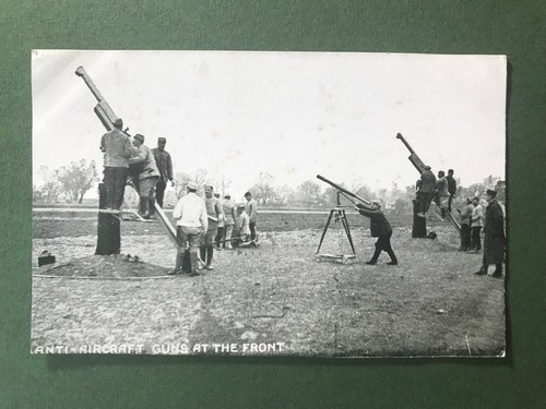 WW1 Vintage Postcard Anti Aircraft Guns at the Front Wartime Postcard ...