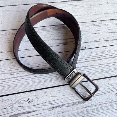 Levis Logo Gun Metal Buckle Mens Belt LG 30/32 Preppy Workwear Casual ...