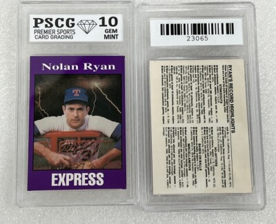 1990 BRODER Nolan Ryan Express - Purple Border Express HOF PSCG 10 GEM ...
