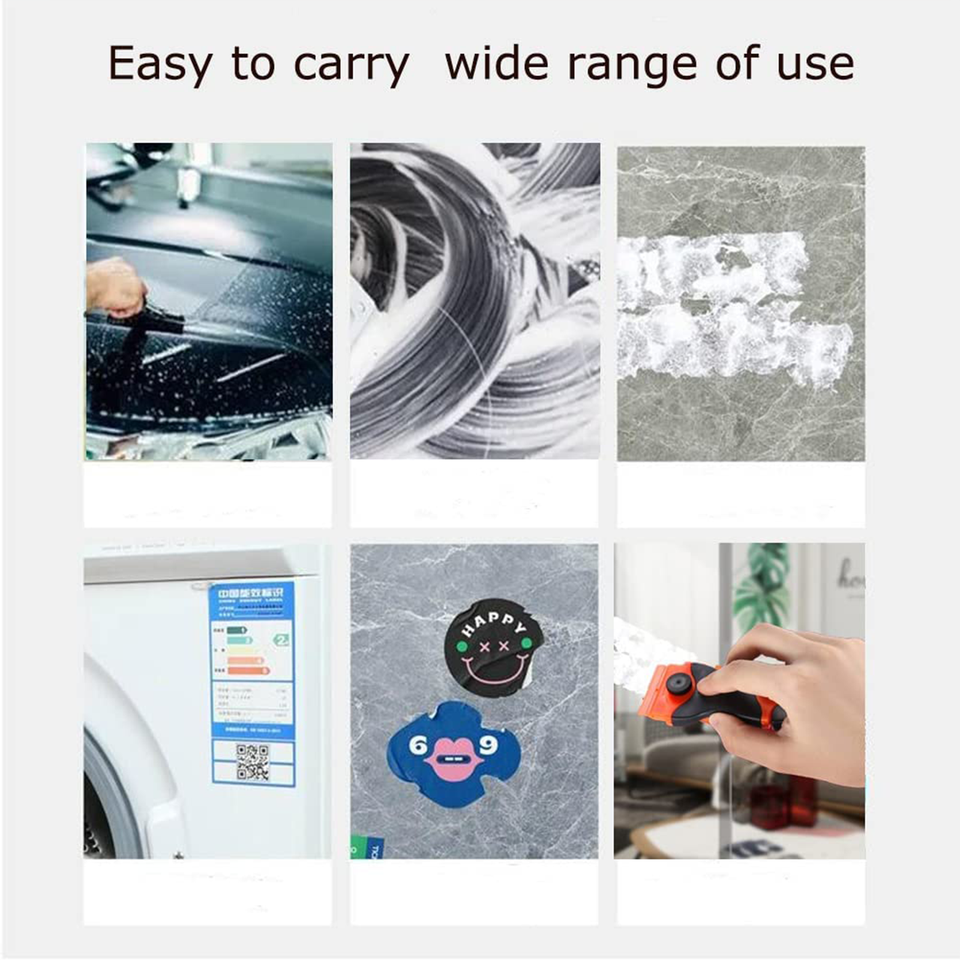 Mini Razor Blade Scraper Removal Sticker Glue Plastic Double Edged Hand ...