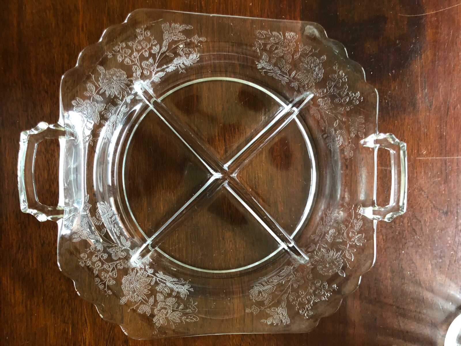 Fostoria etched crystal serving set - Navarre clear | eBay