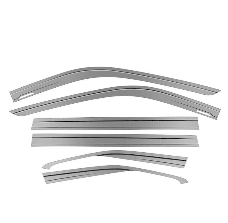 Black For 22-2024 Toyot@a Highlander Window Wind Deflector Visor Rain ...