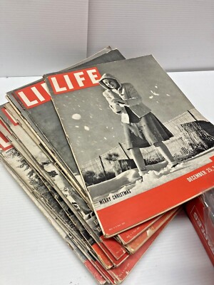 Life Magazine Lot WW2 Era Black and White New York Gary Cooper Winston ...