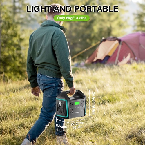 SWAREY Portable Power Station 1000W 725.76Wh Solar Power Generator ...