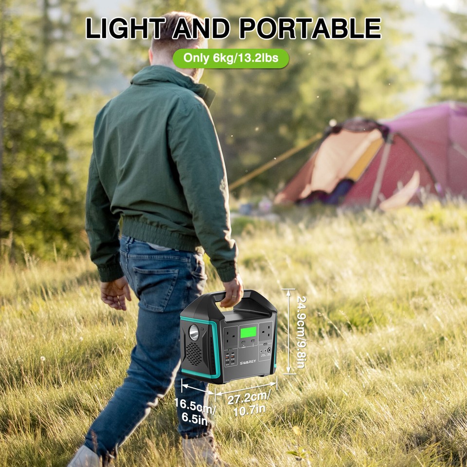 SWAREY Portable Power Station 1000W 725.76Wh Solar Power Generator ...