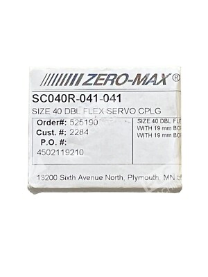 Zero-Max SC040R-041-041 Size 40 Double Flex Servo Coupling | eBay