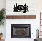 Personalized House Number Metal Signs, Custom Address Plaque Wall Art ...