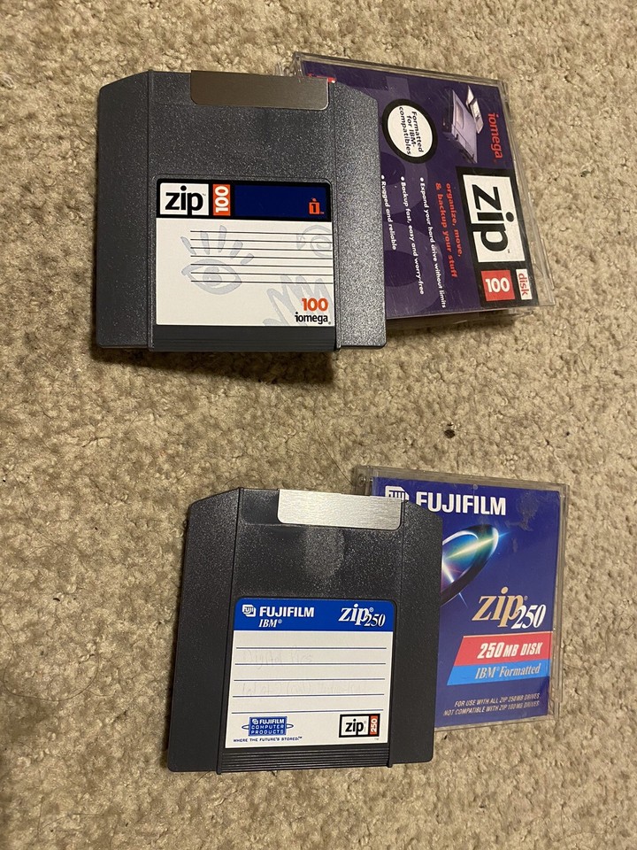 Fujifilm Zip250 + Iomega 100MB Zip Drives; PC Formatted; New | eBay