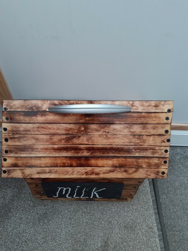 Outdoor Milk Bottle Box Egg Box Wooden Handmade Milk Box Milk Carrier ...