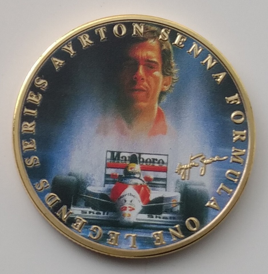 Ayrton Senna Lewis Hamilton Gold Coin F1 Signed Ferrari GP Monaco Old ...