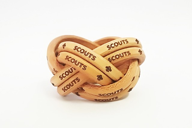 LASER ENGRAVED Boy Scout WOOD BADGE NECKERCHIEF SLIDE WOGGLE Leader ...