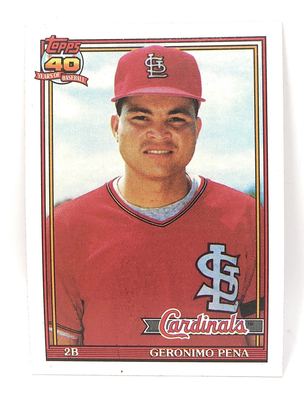 1991 Topps Baseball Card #636 - Geronimo Pena - St. Louis Cardinals ...
