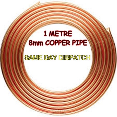 *1 METRE* 8mm Copper Pipe Microbore Gas-Water-Air-LPG *CHEAPEST ON EBAY ...