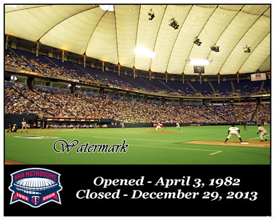 MLB Minnesota Twins Minnesota Metrodome Inside View Color 8 X 10 Photo ...