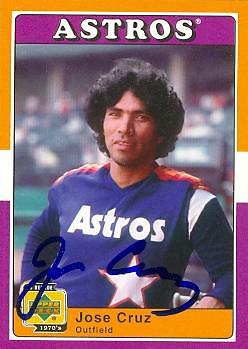 Jose Cruz autographed Baseball Card (Houston Astros) 2001 Upper Deck ...