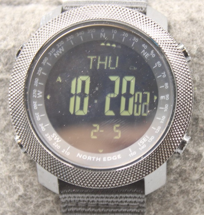 NORTH EDGE Apache 3 Tactical Compass Barometer Digital Wristwatch - R39 ...