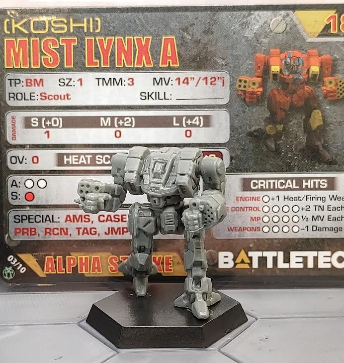 BattleTech Singles: Catalyst (CGL) unpainted miniatures minis plastic ...