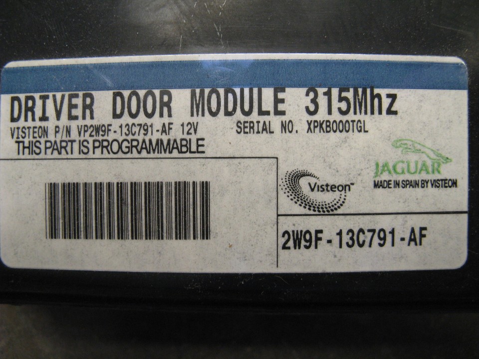 2004 2005 2006 07 2008 JAGUAR XJ8 VANDEN PLAS DRIVER DOOR MODULE 2W9F ...