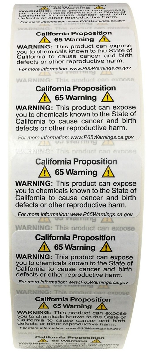 Electric Portrait California Prop 65 Chemical Exposure Area Warning ...