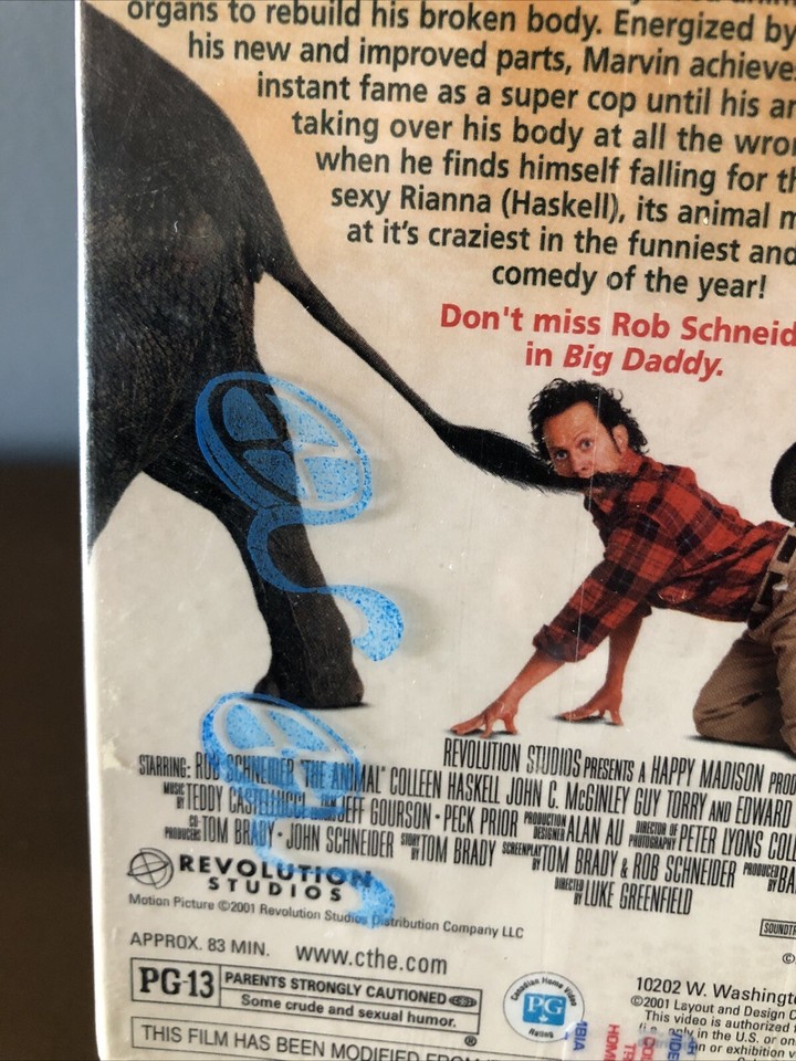 The Animal (VHS, 2001) - Brand New - SEALED W/WATERMARKS 43396063679| eBay
