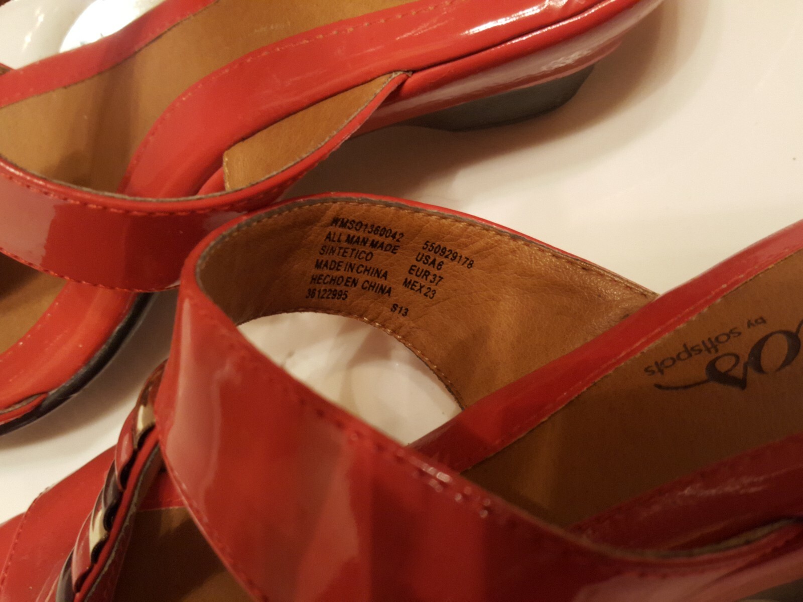 Solos By Softspots Low Heel Wedge Slide T-Strap Sanda… - Gem