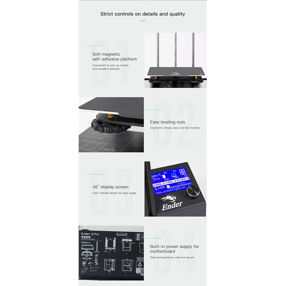 3D Drucker for Creality Ender-5 Pro DIY Kit FDM Silent 3D Drucker 3D ...