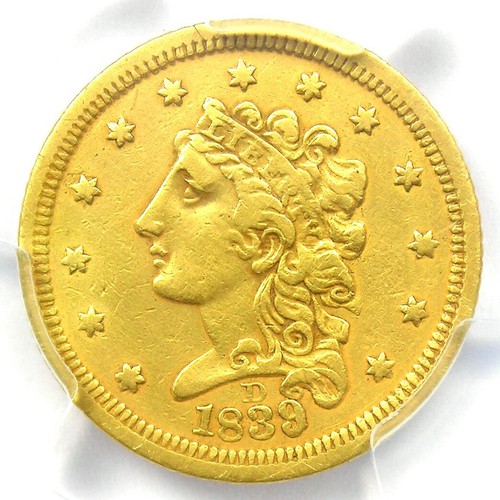 1839-D Classic Gold Quarter Eagle $2.50 - PCGS VF Details - Rare ...