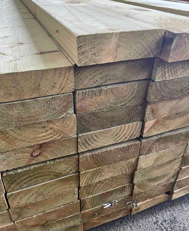 Sawn Timber Treated 4x2 (47 x 100mm) C16/C24 Graded Wood Planks - Many ...