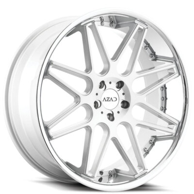 Azad AZ77 22X10.5 Blank 20 ET 73.1 CB Brushed Silver /Stainless Steel ...
