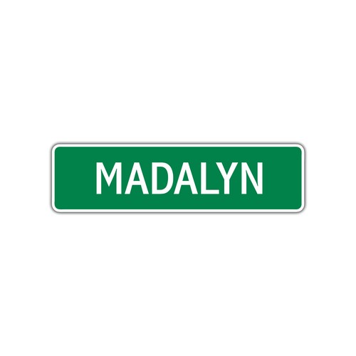 Madalyn Girls Name Letter Printed Label Art Decor Novelty Aluminum ...