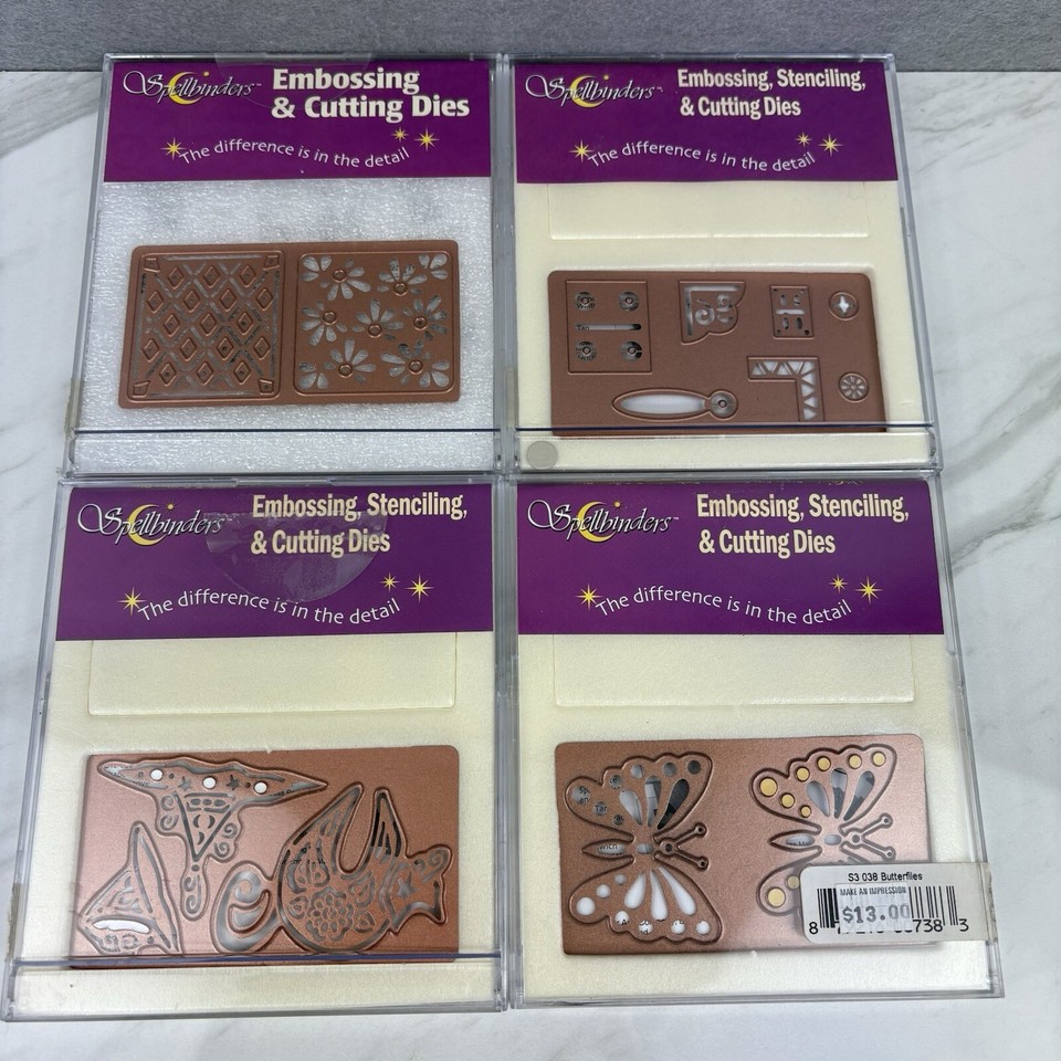 Lot of 21 Spellbinders Embossing Stenciling & Cutting Die Sets for ...