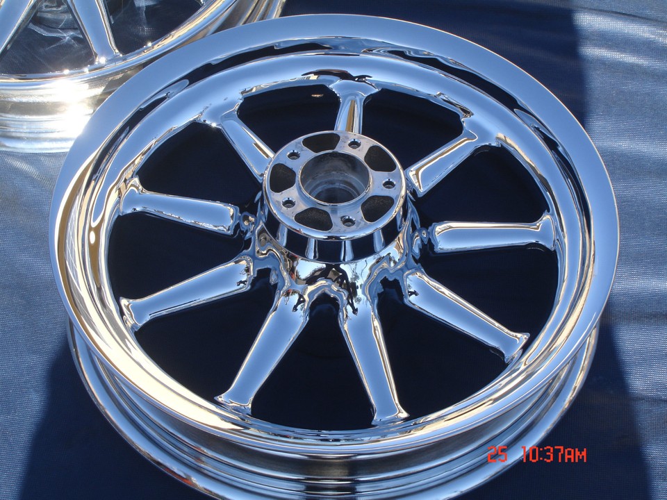 Harley Chrome 9 Spoke Wheels Touring Road Glide Street Glide Outright ...
