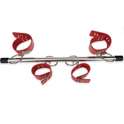 Open Leg Leather Open leg Bar Wrist Ankle Cuff Handcuffs Slave ...