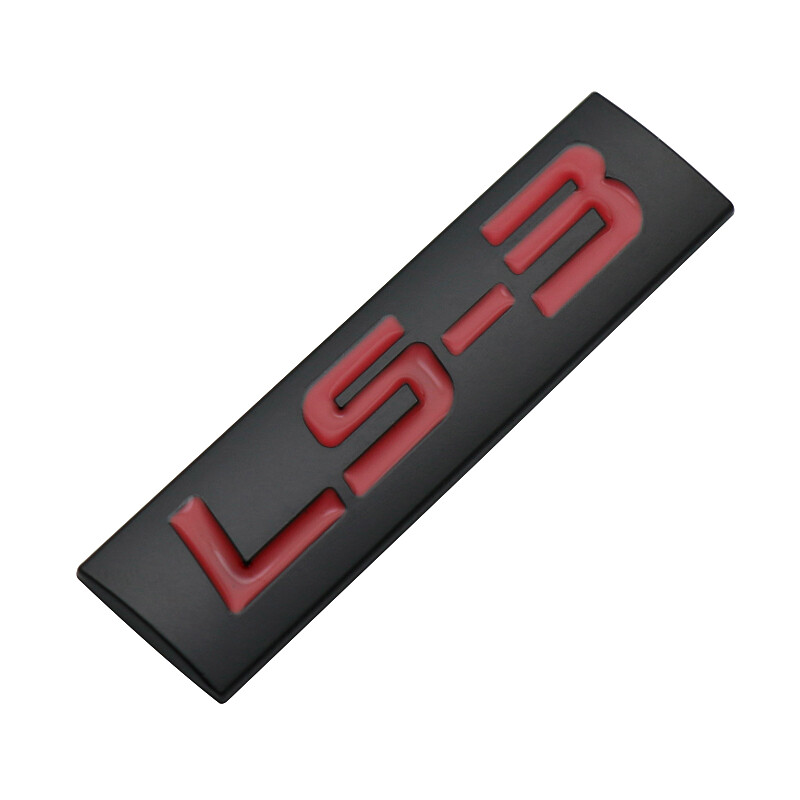 2x Black Red LS3 LS-3 Emblem 3D Logo Car Side Badge Metal Sticker ...