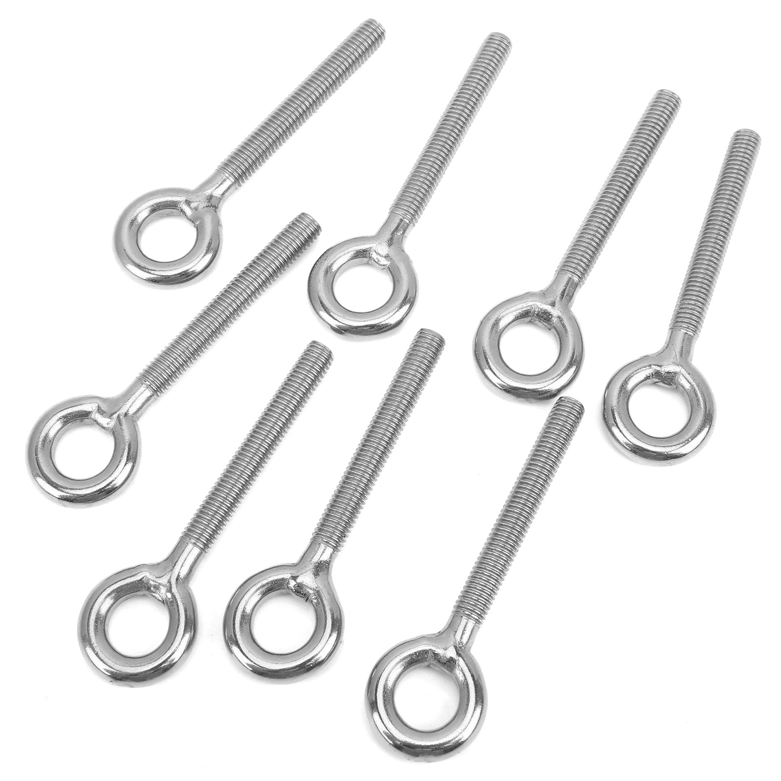 8pcs M8 Eye Stainless Steel Ring Machine Welded Closed Screw Rod | eBay