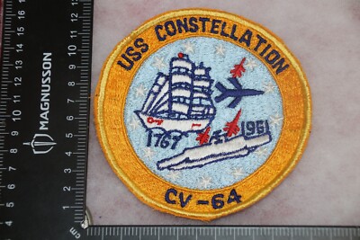 ORIGINAL US NAVY SHIP SQUADRON PATCH USS CONSTELLATION CV-64 THEATER | eBay
