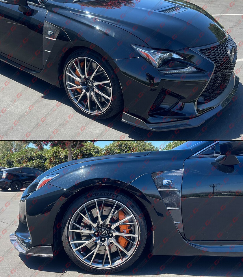 2015-2018 Lexus RC F REAL CARBON FIBER Front Fender Side Vent Cover ...