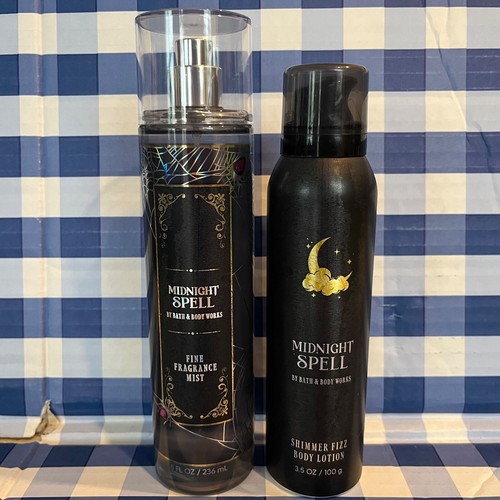 2 Bath & Body Works Midnight Spell Shimmer Fizz Body Lotion Fragrance ...