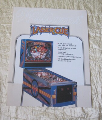 1984 WILLIAMS LASER CUE PINBALL FLYER | eBay