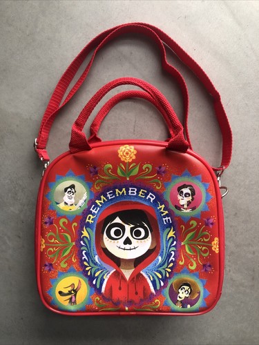 Disney Red Coco Miguel Lunch Bag with Water Bottle Shoulder Strap | eBay